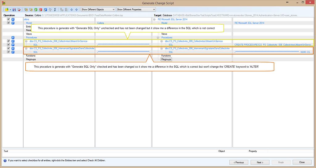 Script comparison - Toad Data Modeler - Toad World® Forums