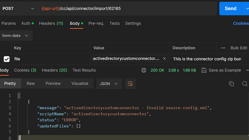Error in Import Connector Config - IdentityNow Custom Connectors - ISC ...