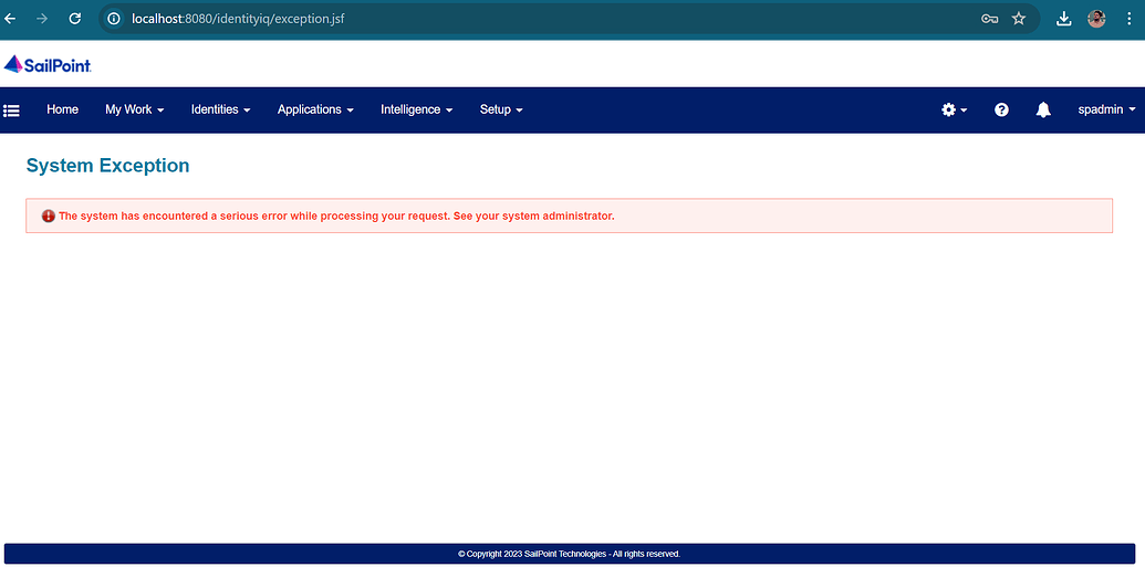 Spadmin - login error - IIQ Discussion and Questions - SailPoint Developer Community