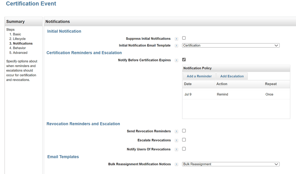 Certification Event - IIQ Community Knowledge Base - SailPoint ...