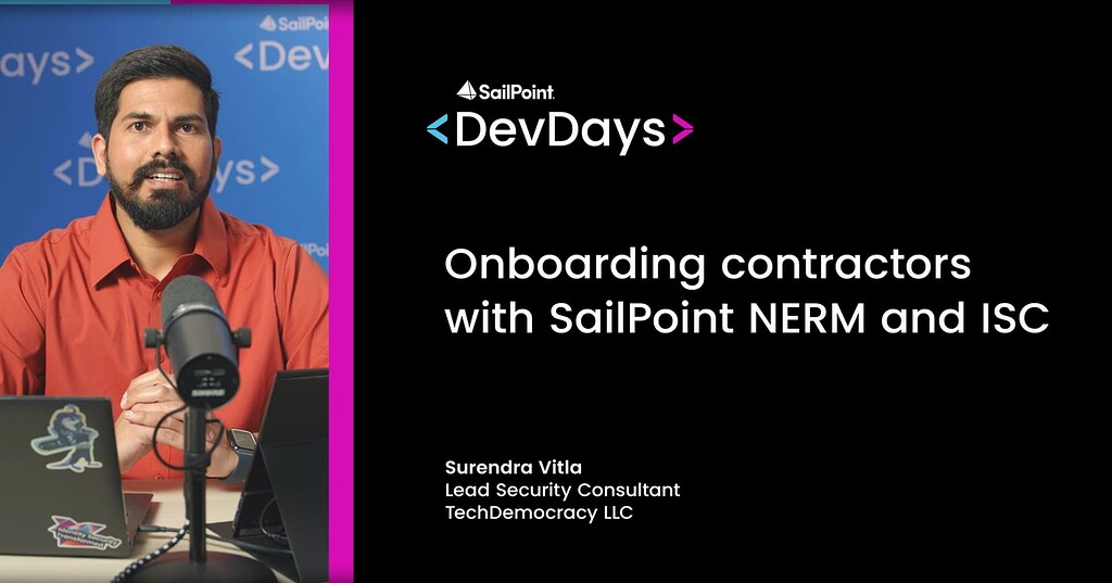 Onboarding contractors with SailPoint NERM and ISC - Video Library ...