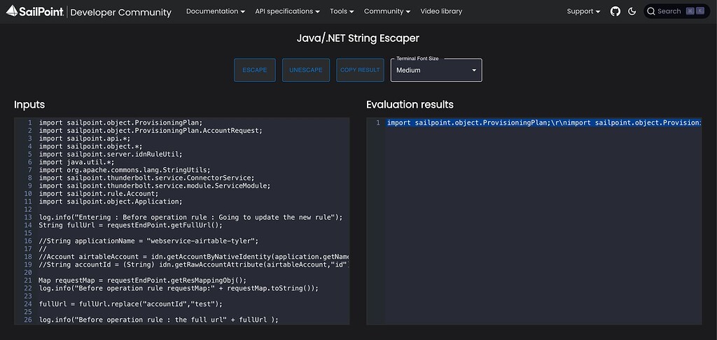 Introducing the SailPoint Java Escape Tool 🎉 - Community Updates ...