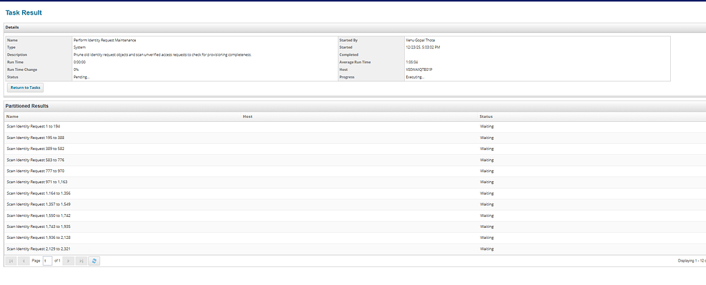 Perform Identity Request Maintenance task not getting started - IIQ ...