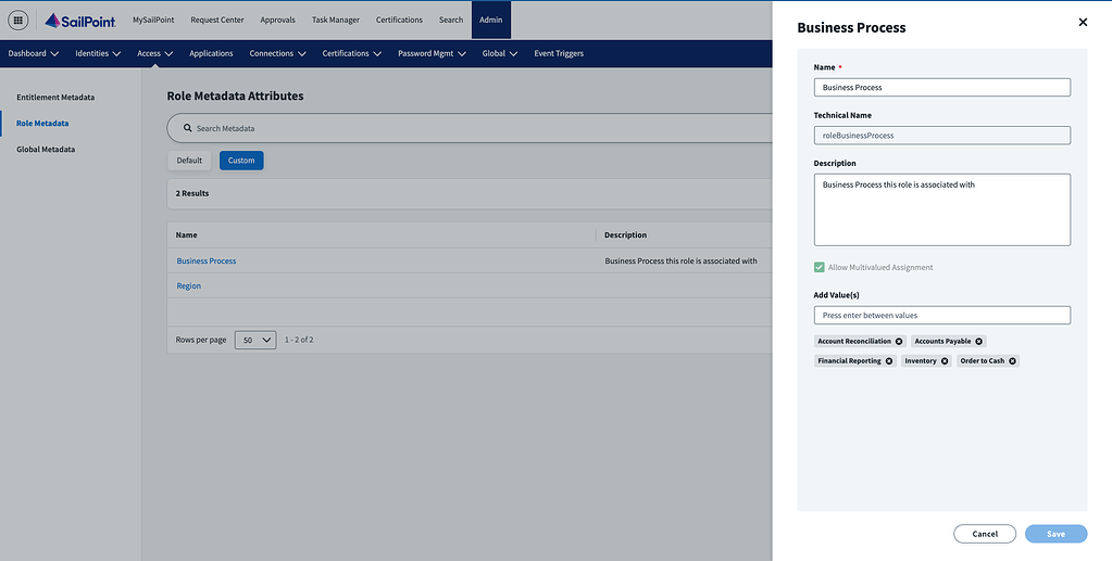 New Capability: Custom Metadata! - Product News - SailPoint Developer ...