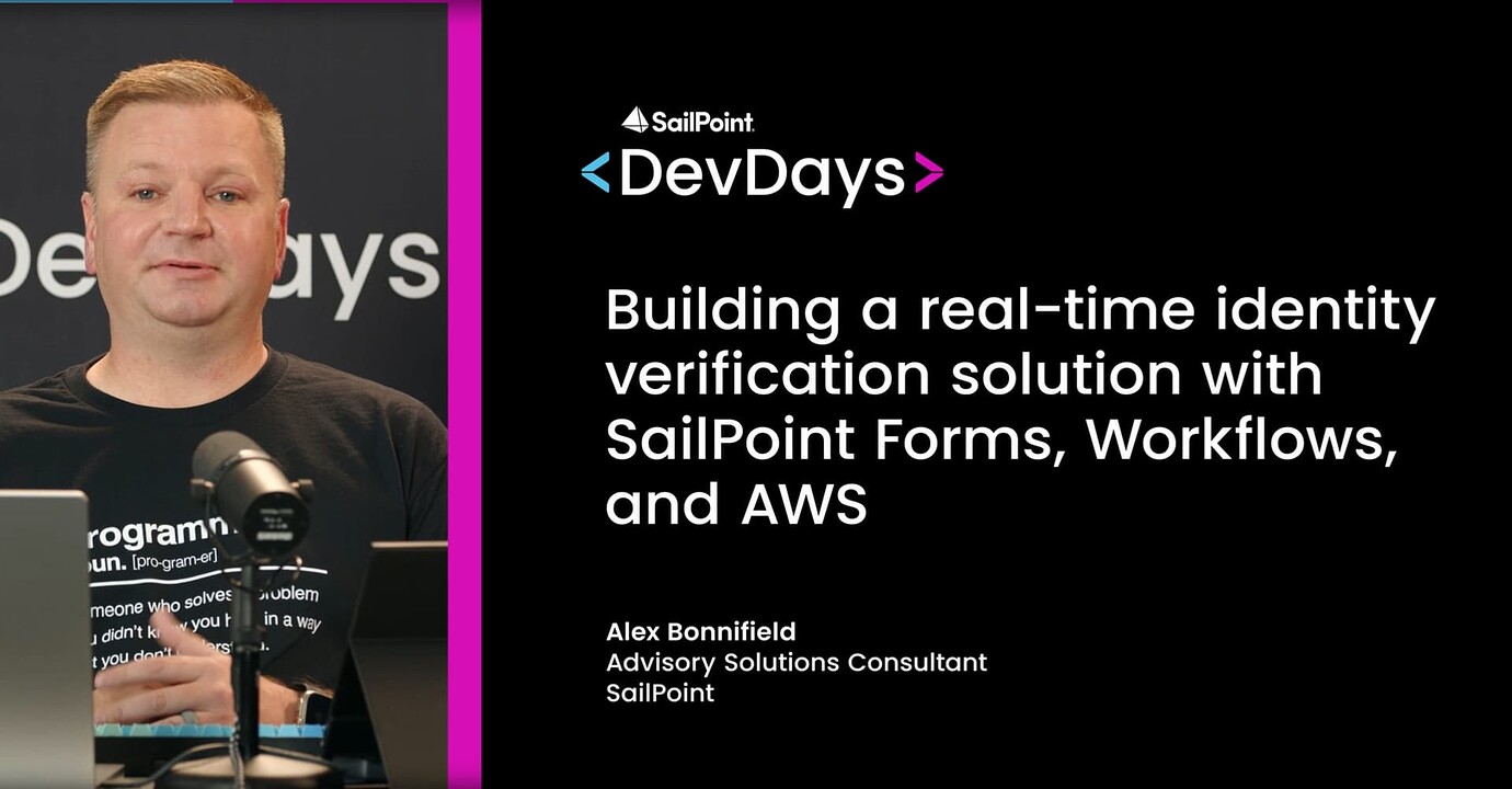 Building a real-time identity verification solution with SailPoint ...