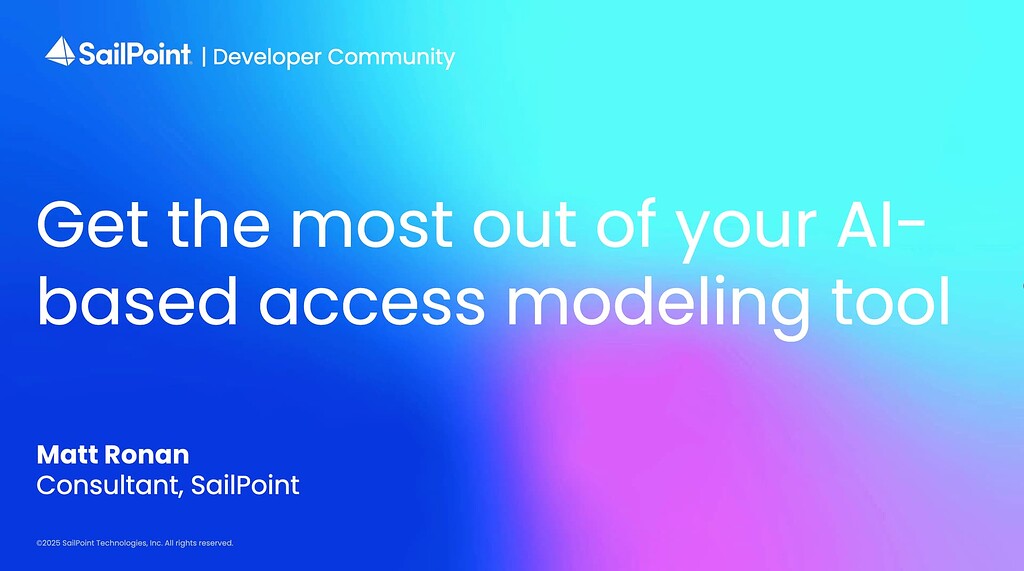Get the most out of your AI-based access modeling tool - Video Library ...