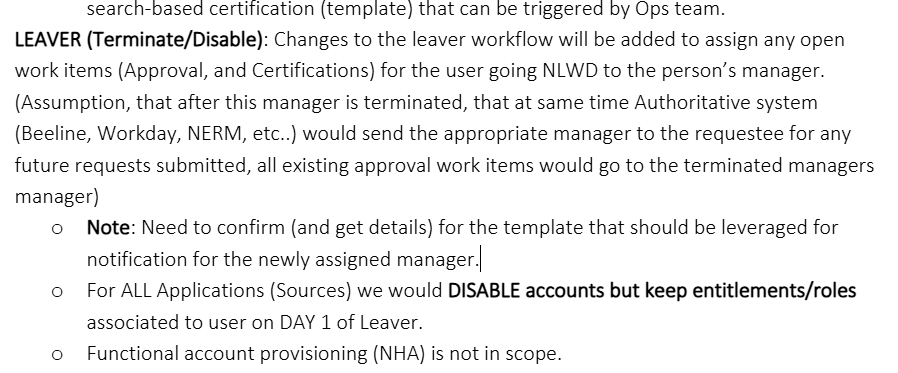 When a user is terminated, their open work items should be reassigned ...