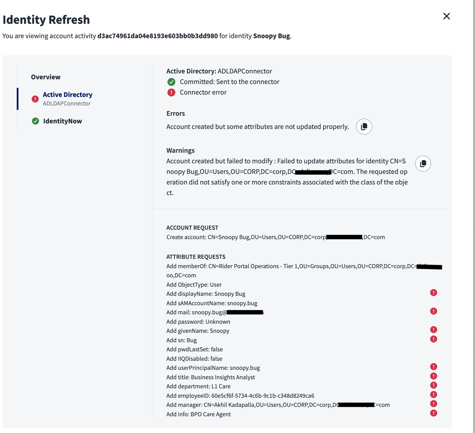 Active Directory account creation error - ISC Discussion and Questions ...