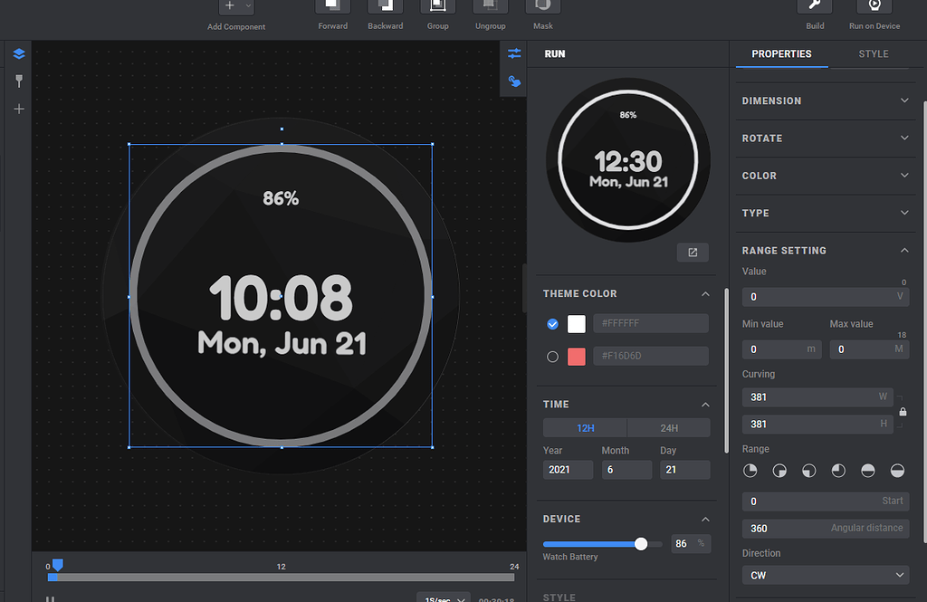 Trying to connect progress bar to Seconds - Watch Face Studio - Samsung ...