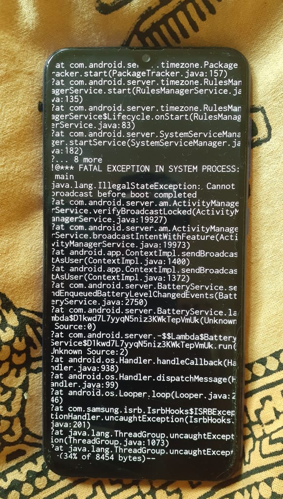 Atal éxception in system process - Mobile - Samsung Developer Forums
