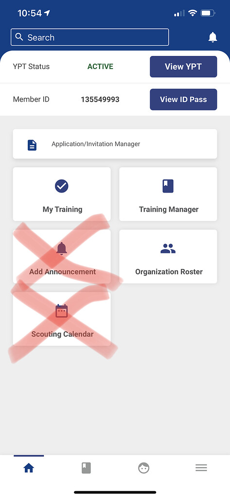 Remove “Add Announcement” and “Scouting Calendar” - MyScouting Mobile ...