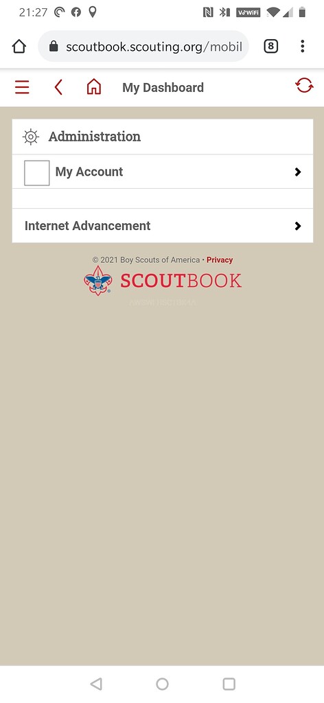 Loss of all account details and associations - Scoutbook & Scoutbook Plus Bugs - Scouting Forums