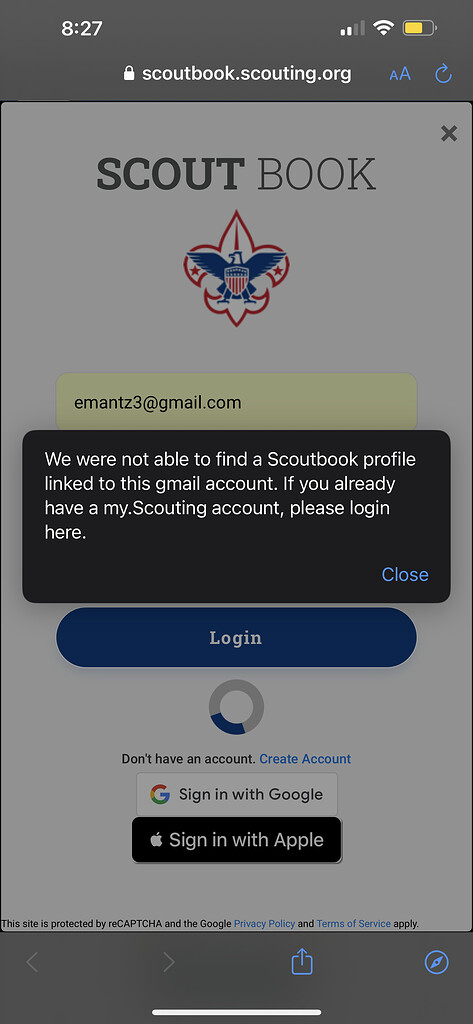 Locked out of Scoutbook - Using Scoutbook & Scoutbook Plus - Scouting ...