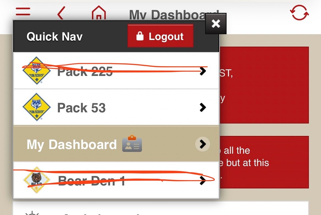 Another pack and den listed in Scoutbook - Using Scoutbook & Scoutbook ...
