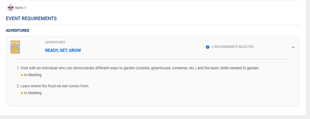IA Calendar Advancement - New Scoutbook Feature Requests - Scouting Forums
