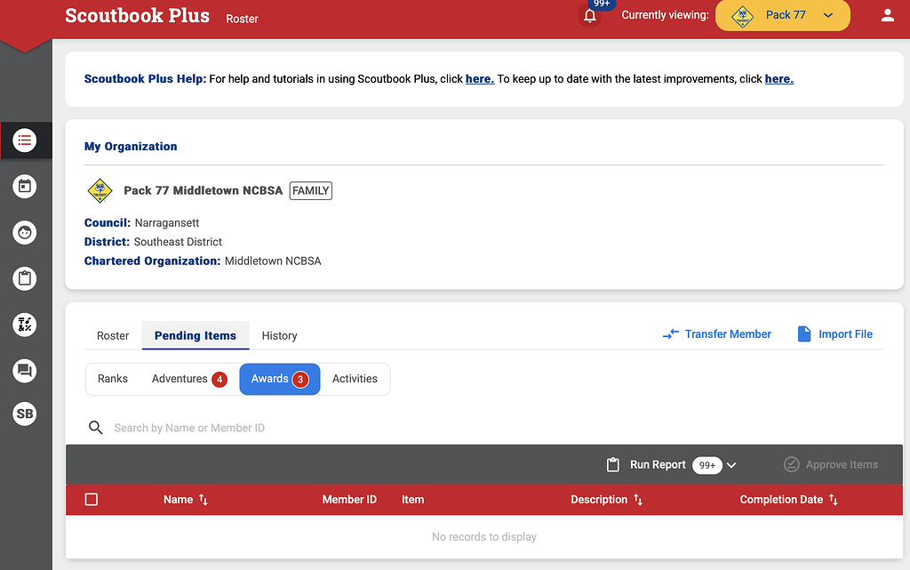 SB Plus "pending items" - Using Scoutbook & Scoutbook Plus - Scouting Forums