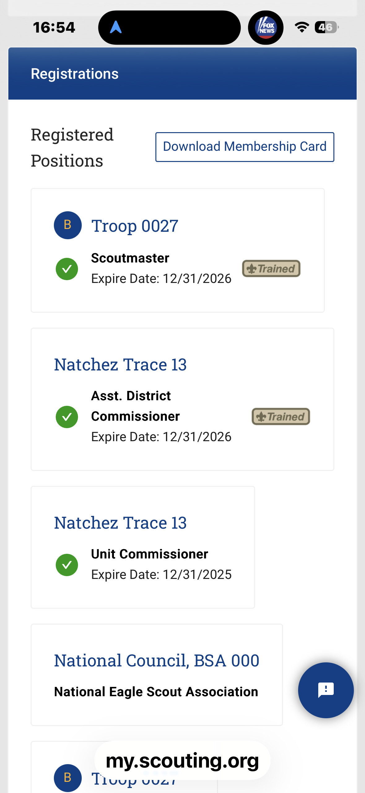 No longer showing as a leader in Scoutbook Plus - Scouting Mobile App ...