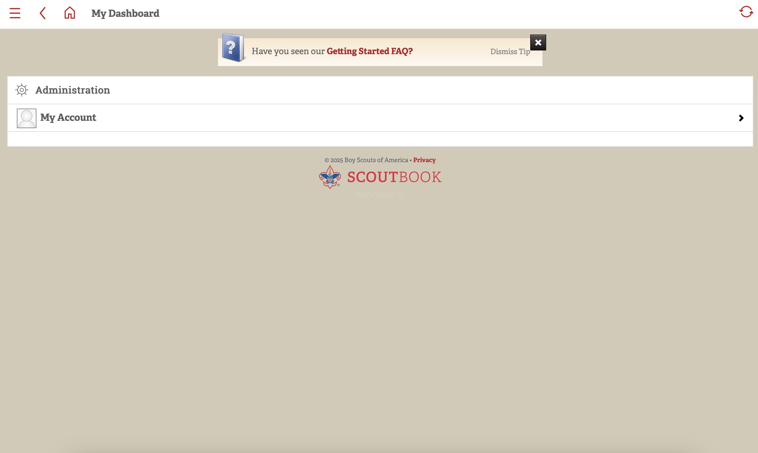 Scoutbook is Empty No Connections - Using Scoutbook & Scoutbook Plus - Scouting Forums