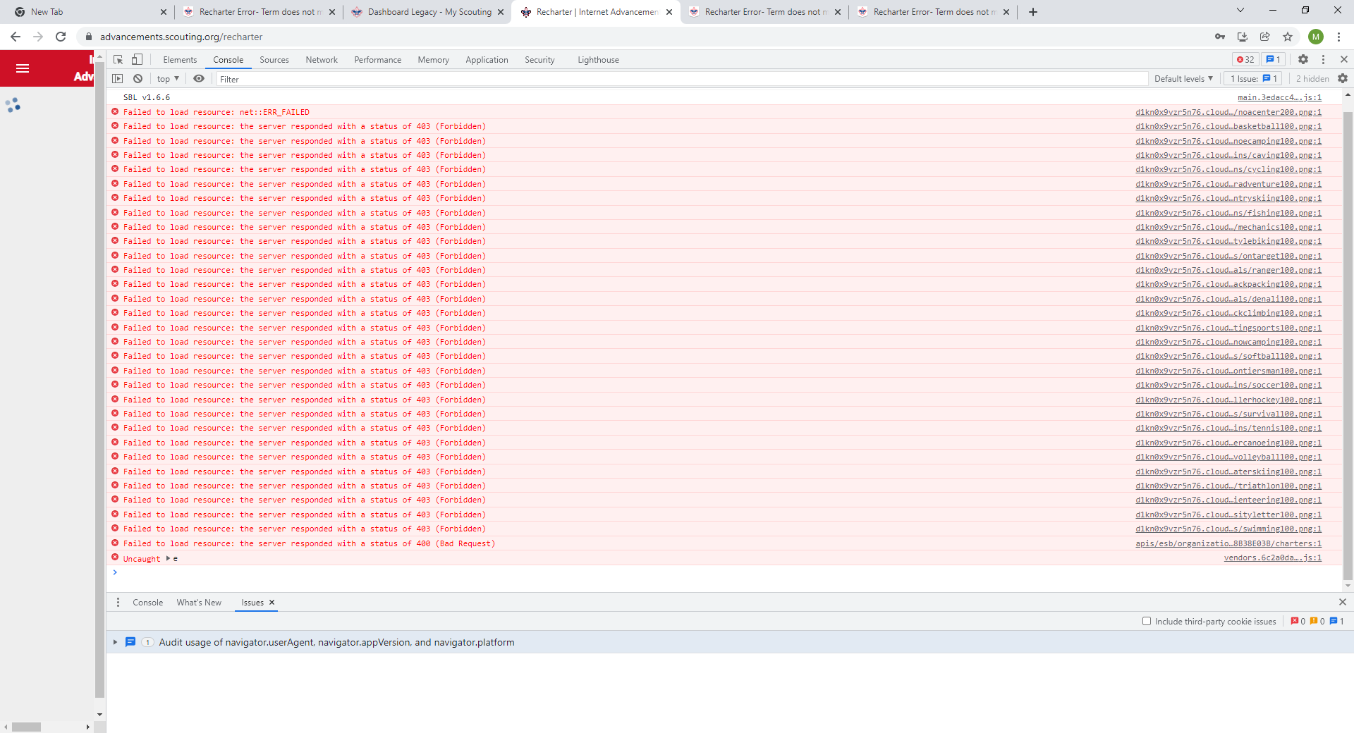 Recharter Error- Term does not match the effectiveDt and expiryDt - Internet Advancement ...