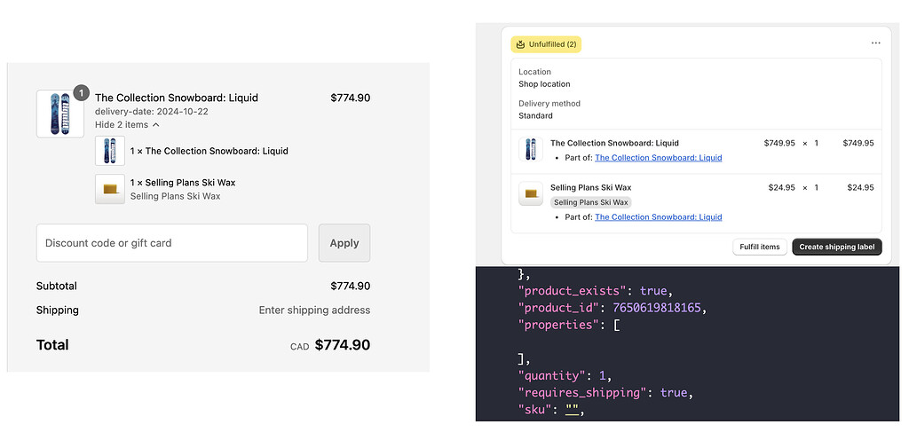 Line Item Properties Missing Following Cart Transform Expand Operation - Functions - Shopify ...