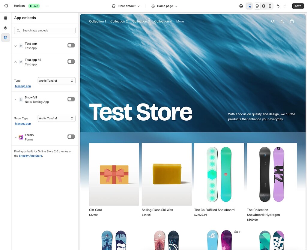 Bug: issues with configuring app embeds in theme editor sidebar - Extensions - Shopify Developer ...