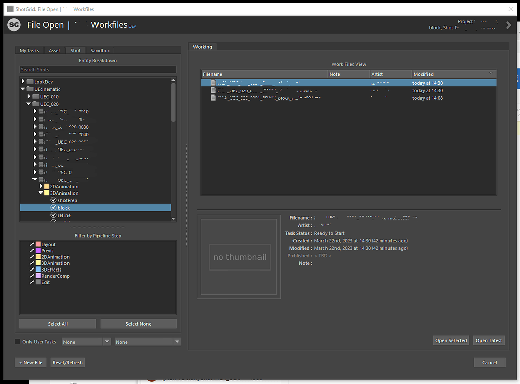 Maya: Is it possible to keep the ShotGrid UI open after selecting files? - Pipeline Integrations ...