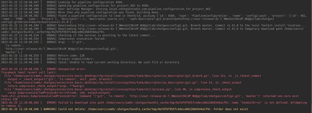 Shotgrid Desktop TankGitError - Flow Production Tracking - Community ...