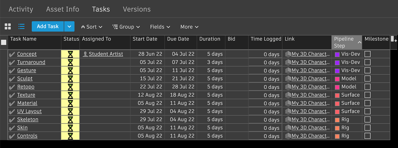 How to not see some task in a pipeline step column - Flow Production ...