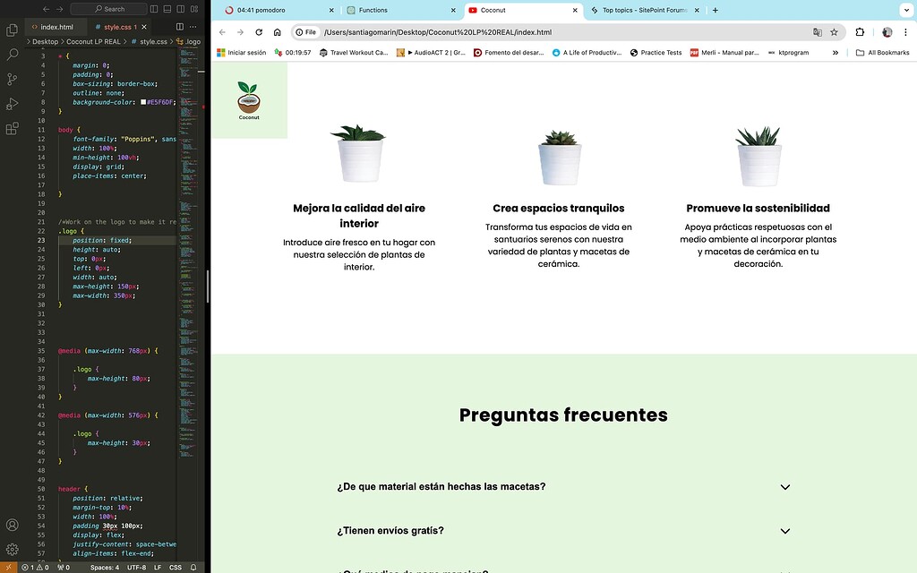 Logo to the left CSS - HTML & CSS - SitePoint Forums | Web Development & Design Community