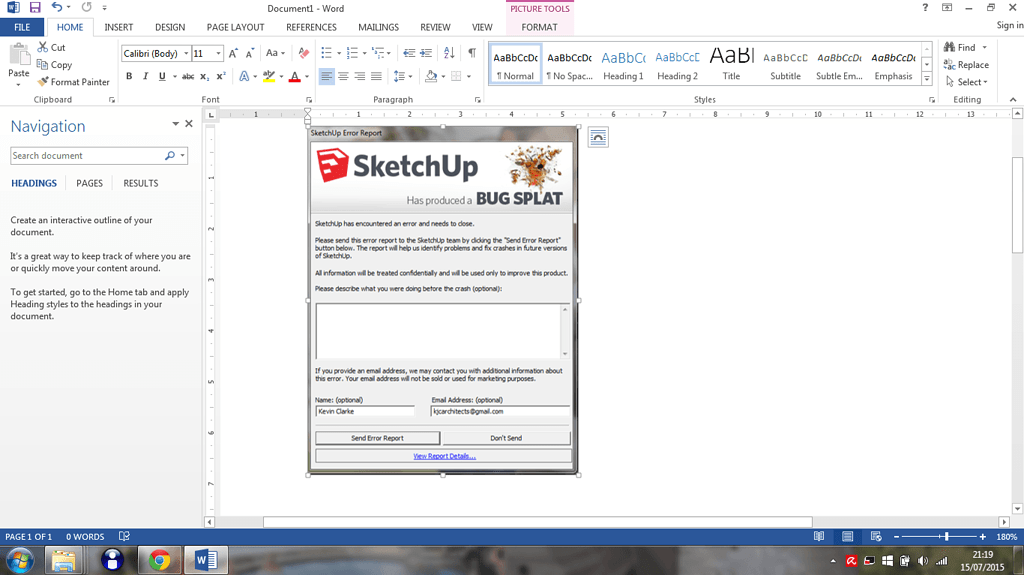 Bug Splat on start up - SketchUp - SketchUp Community