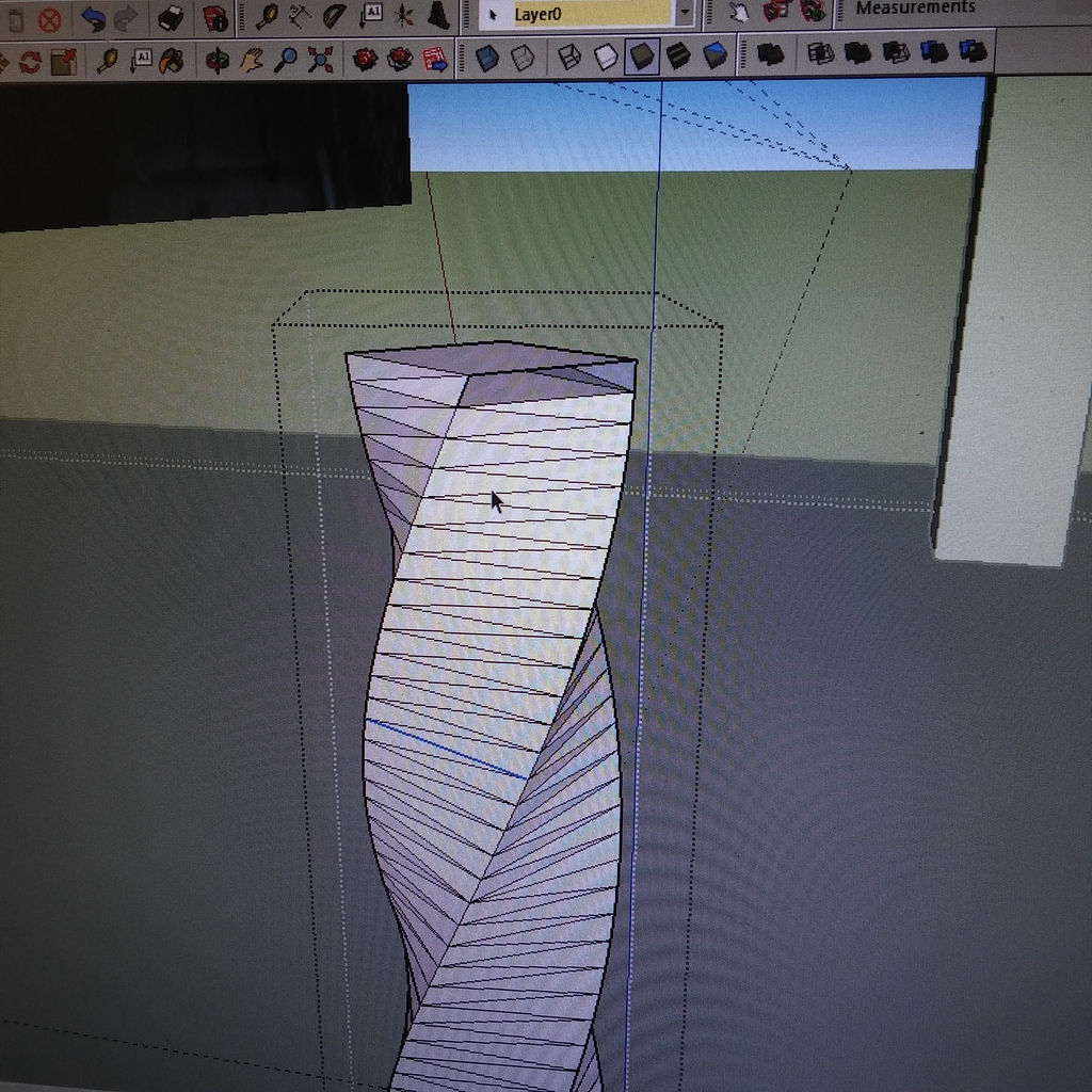 Twist a square steel bar - SketchUp - SketchUp Community