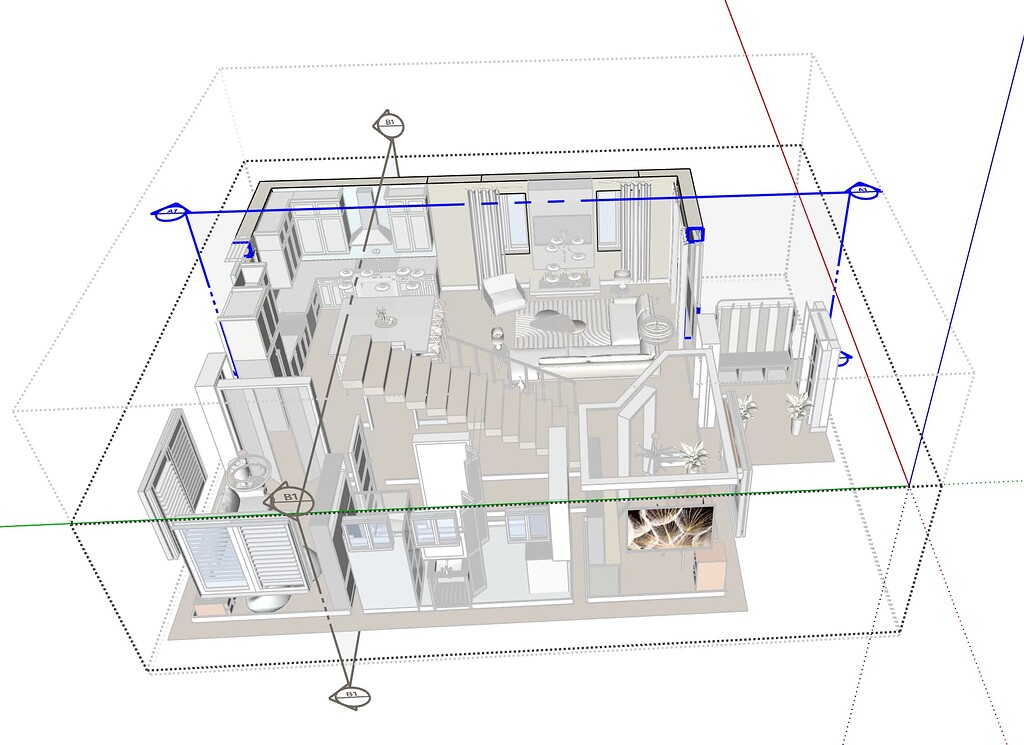 Cannot create a section elevation - align view doesn't cut the scene ... Cannot create a section elevation - align view doesn't cut the scene ...