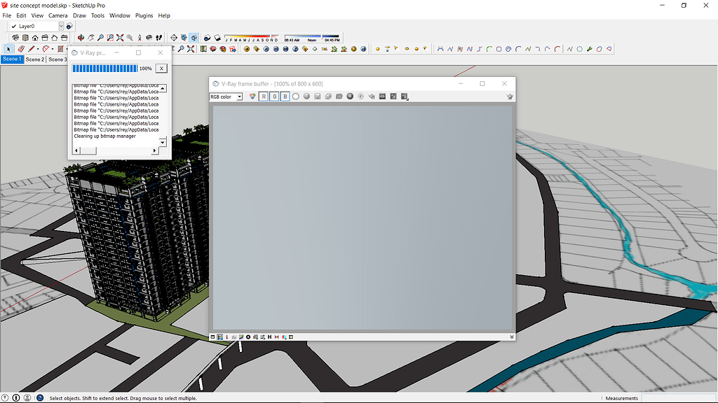 Vray screen turns all gray - Extensions - SketchUp Community