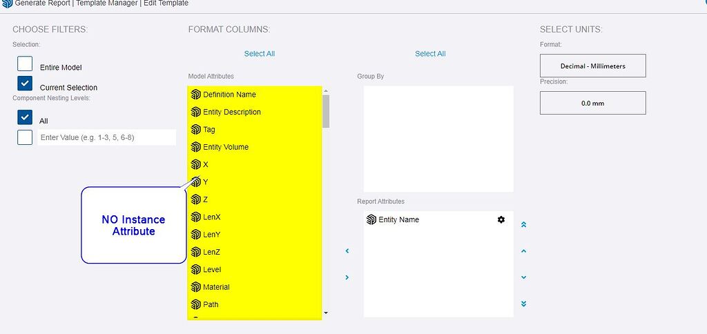 How to make the Instance attribute of the component to be seen in a report? - Page 2 - SketchUp ...