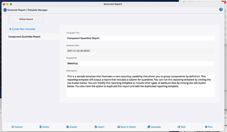 Generate Report Template not importing - Pro - SketchUp Community