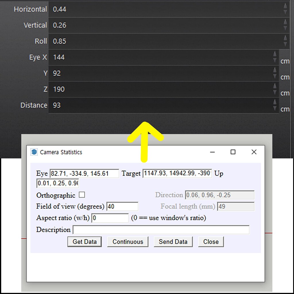 Help me pls. camera statistics information - Pro - SketchUp Community