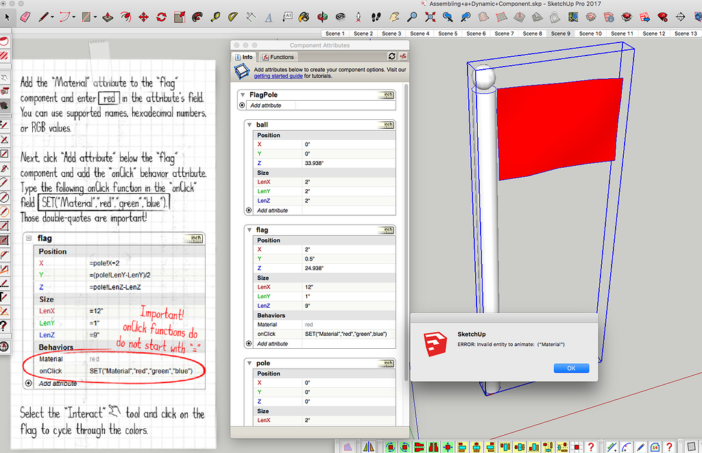 Dynamic Component Tutorial Problem Pro SketchUp Community