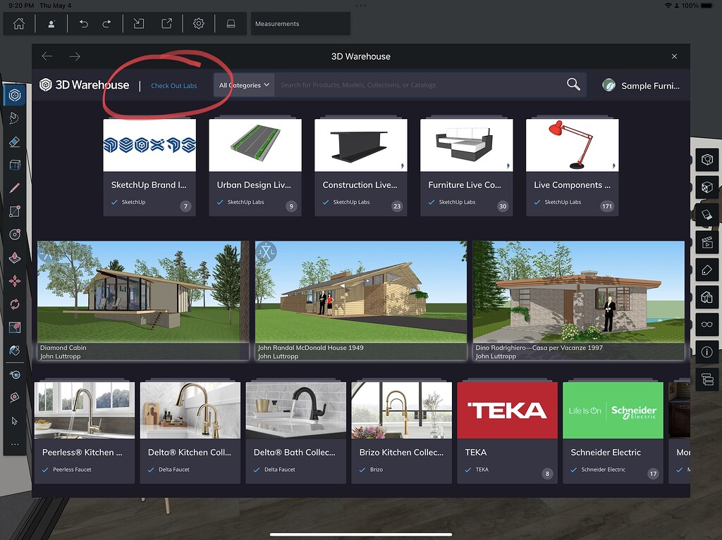 3D Warehouse Labs now available for iPad! - SketchUp for iPad ...