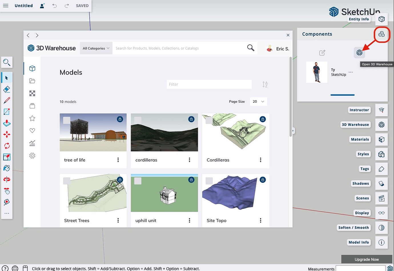 SKP Models from SU Warehouse Import into SU Free Browser Version ...