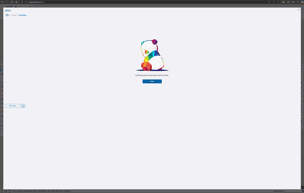 Trimble Connect Something Went Wrong Loading Folder Sketchup Free Sketchup Community