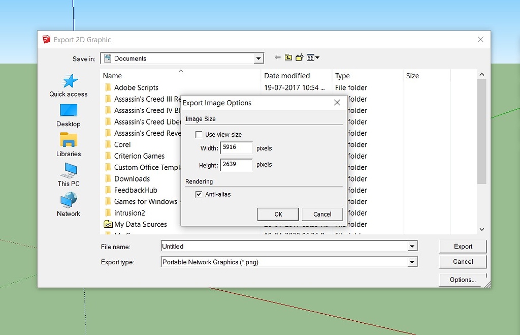 Transparency option not visible for PNG export - SketchUp - SketchUp Community