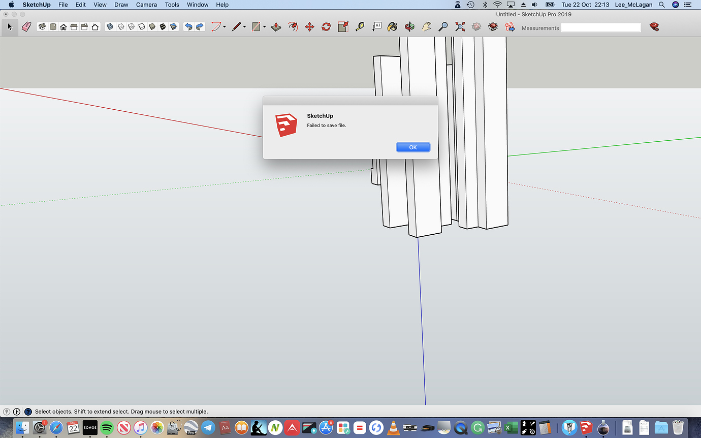 SketchUp Failed to save file. Error - SketchUp - SketchUp Community