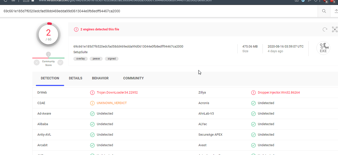 Virus Total positive result. Any idea? - SketchUp - SketchUp Community
