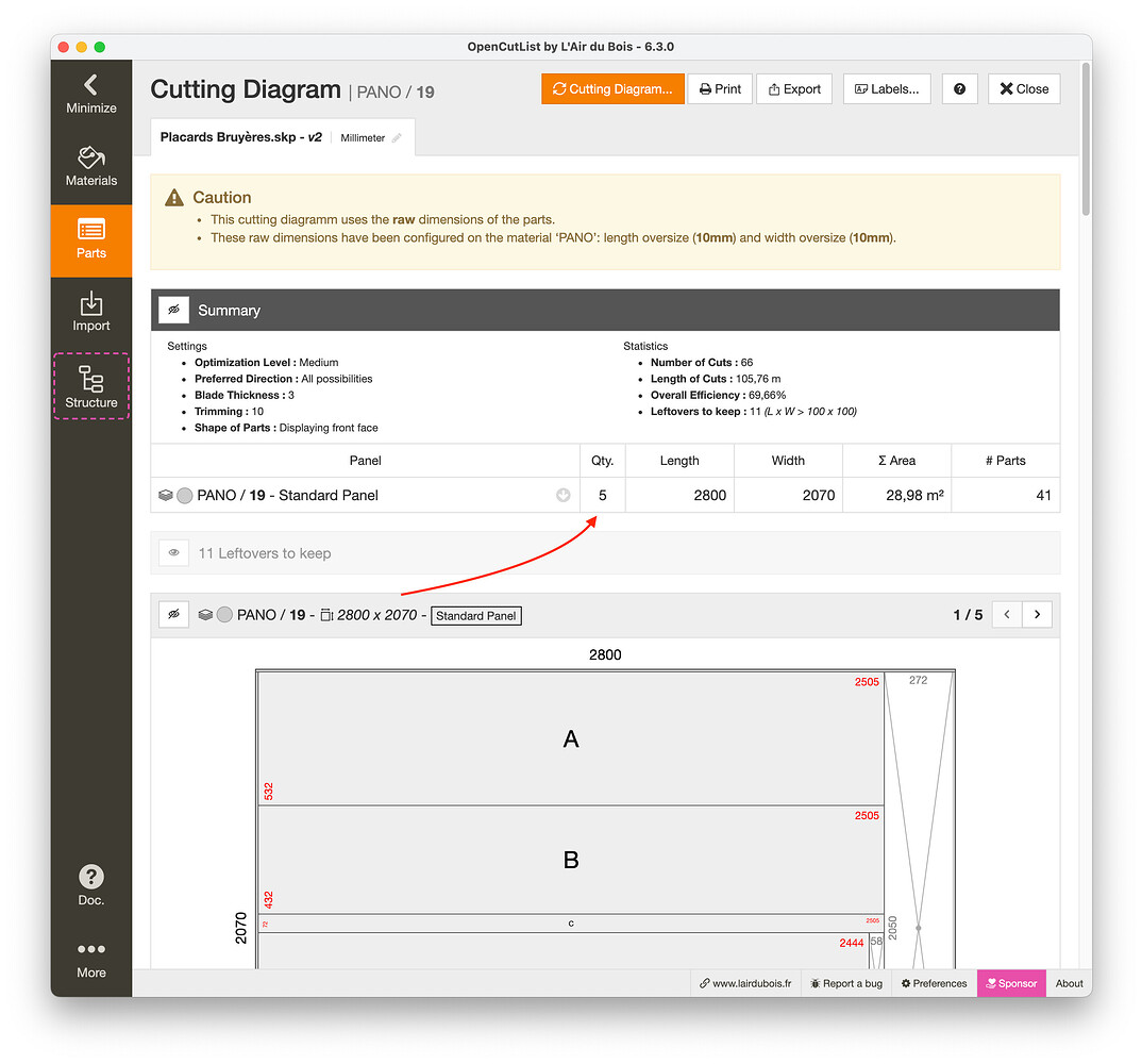 OpenCutList - exporting cut lists & diagrams - Extensions - SketchUp Community