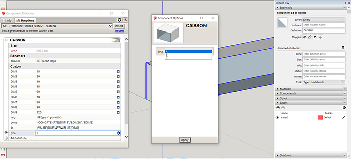 Dynamic components SET - Dynamic Components - SketchUp Community