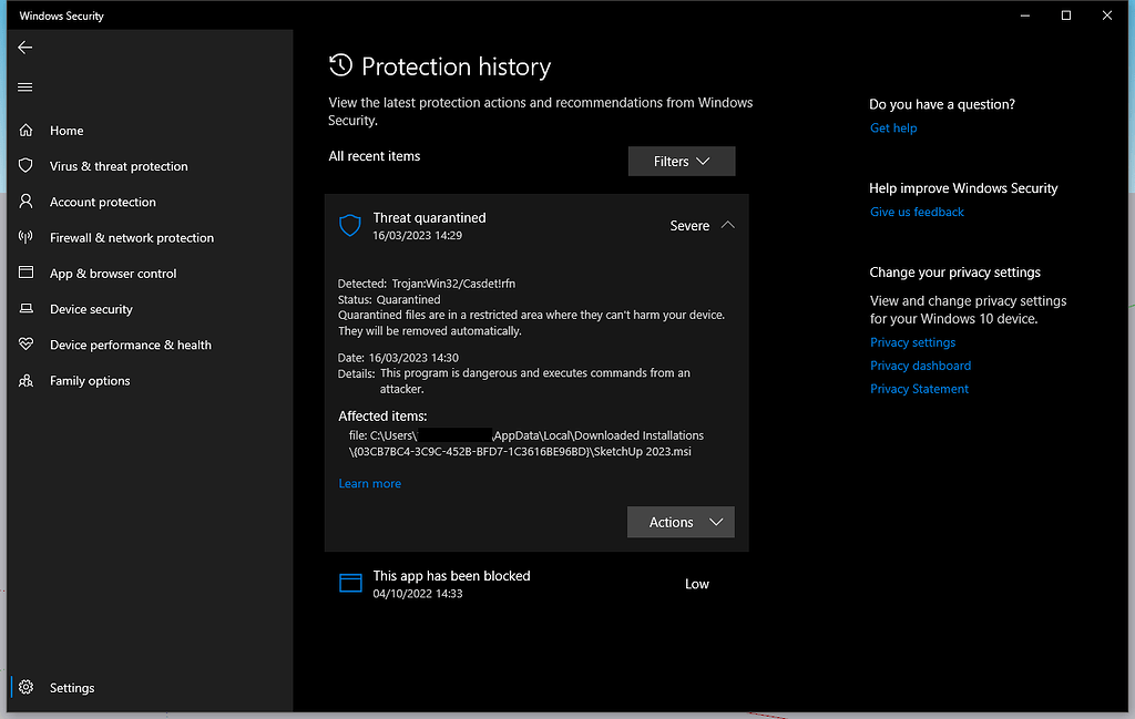 Update prompted Windows security warning? - Pro - SketchUp Community