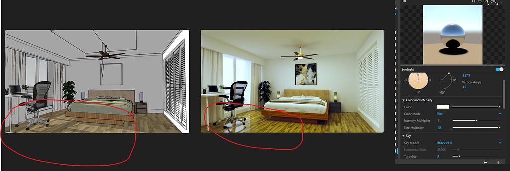 Shadow won't appear in Vray Render - V-Ray for SketchUp - SketchUp Community
