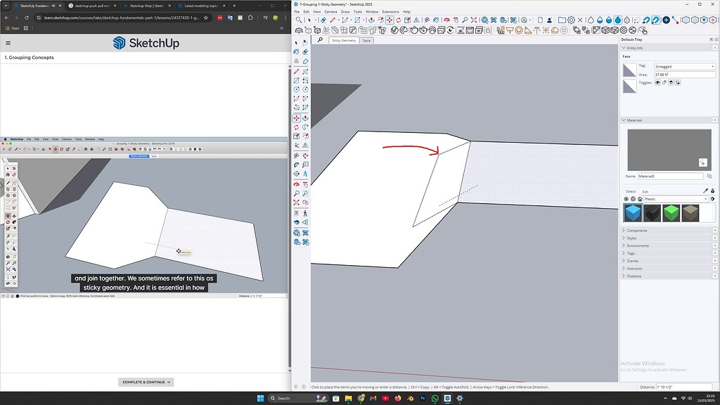Sticky Geometry creating extra edges and face - SketchUp - SketchUp Community