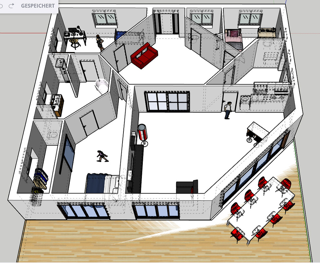 Model is transparent - SketchUp for Web - SketchUp Community