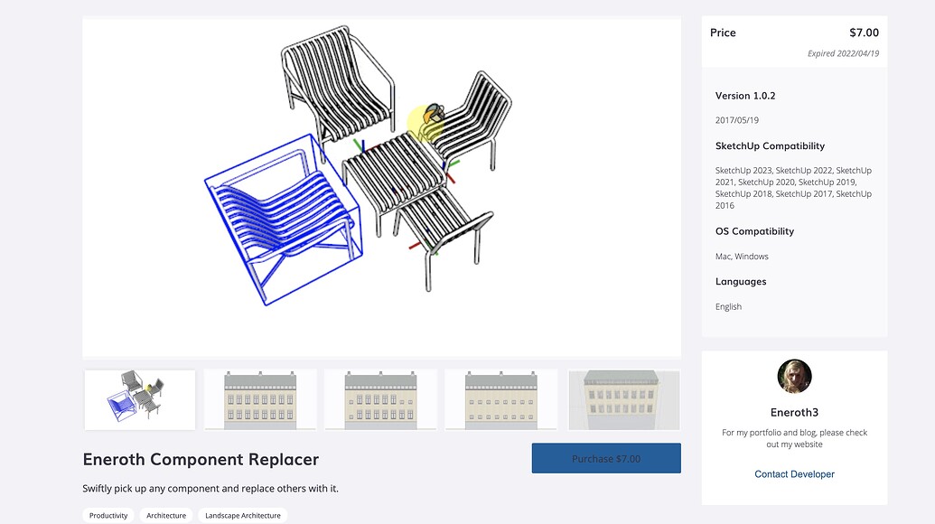Eneroth Componente Replacer - Extensions - SketchUp Community